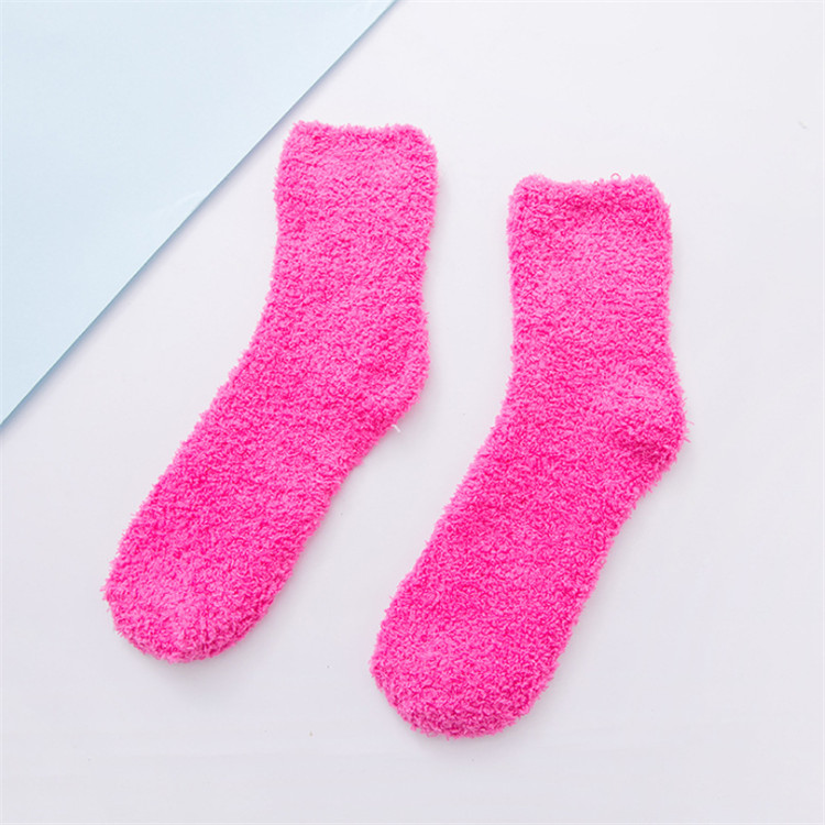 Floor solid color soft fuzzy fluffy socks | Sock Manufacturers